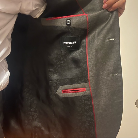 Suits & Blazers | Dark Grey Express Suit | Poshmark